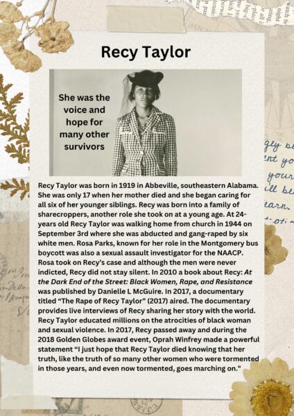 Recy Taylor – Zacharias Sexual Abuse Center | ZCenter
