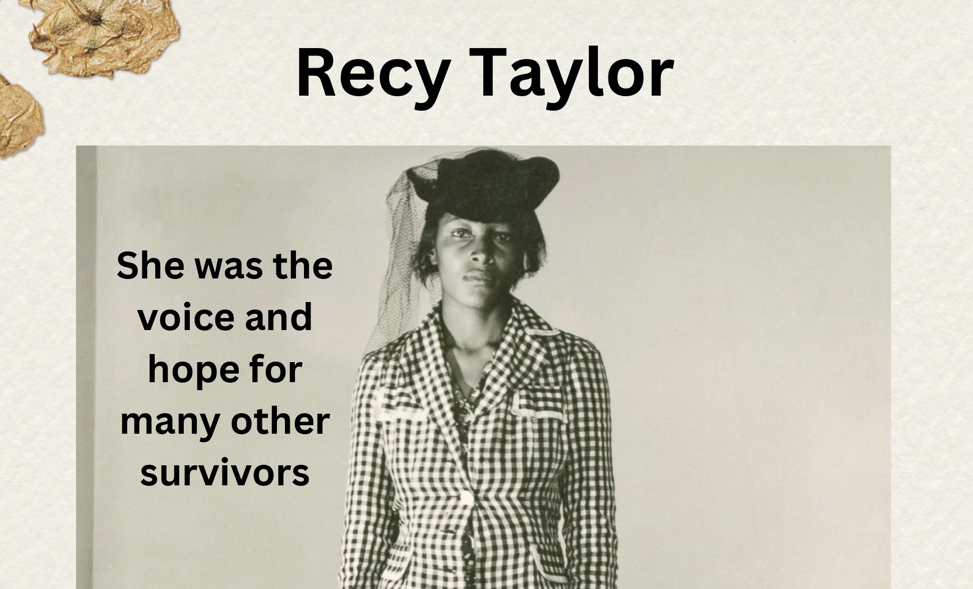 Recy Taylor – Zacharias Sexual Abuse Center | ZCenter